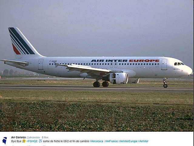 Air Corsica : un A320 de 25 ans part à la retraite (photos) | Air Journal