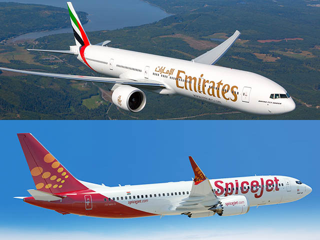 Inde : Emirates Airlines va partager ses codes avec SpiceJet | Air Journal