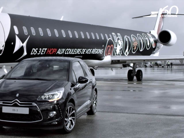 HOP!: un CRJ presque tout noir pour la DS 3 (vidéo) | Air Journal