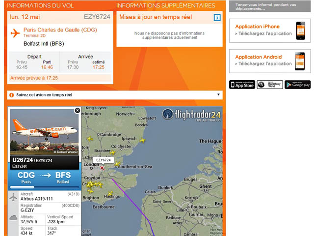 EasyJet suit ses vols en direct avec Flightradar24 | Air Journal